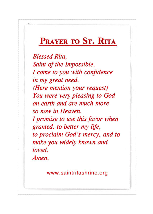 Blessed Rose Petal Card – National Shrine of Saint Rita of Cascia